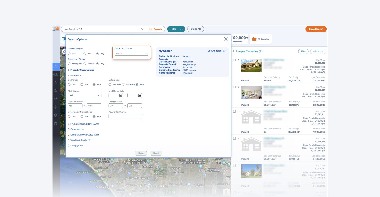 How to Find Vacant Properties Using PropStream