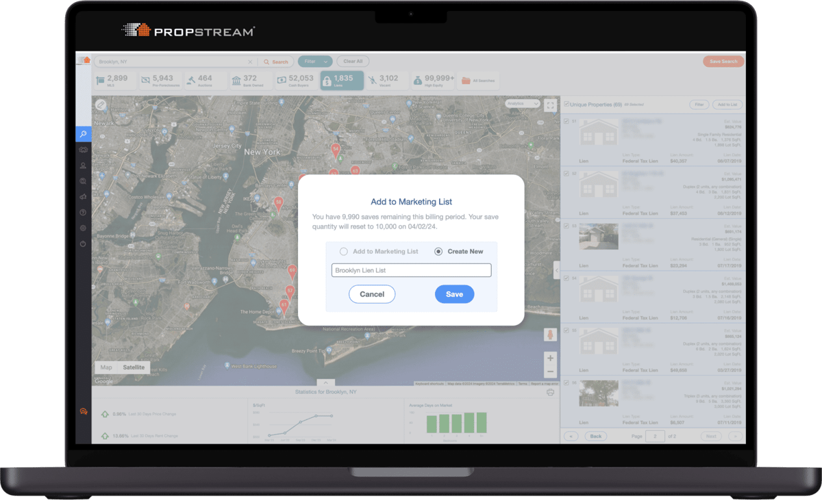 How to Conduct a Property Lien Search with PropStream’s Quick List