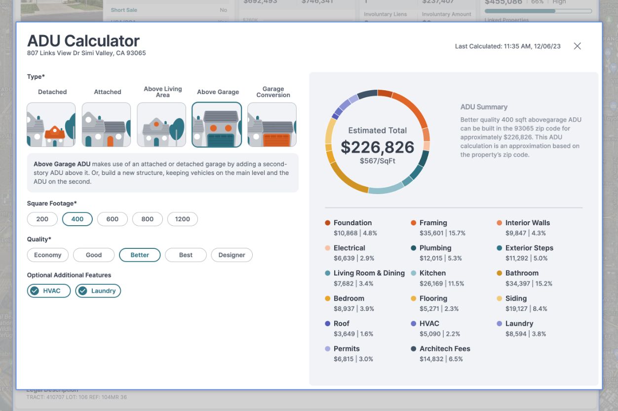 Introducing PropStream’s ADU (Accessory Dwelling Unit) Calculator!