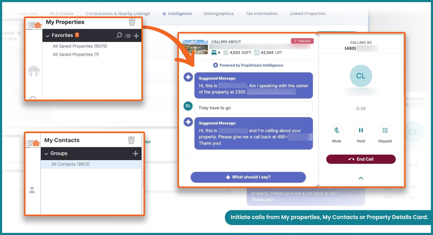 Click-to-Dial in PropStream: Call Leads Instantly, Right Where You Work