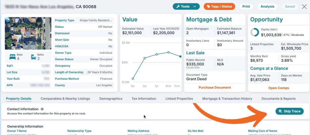 Updated Skip Tracing Experience in PropStream: What Changed and How to ...