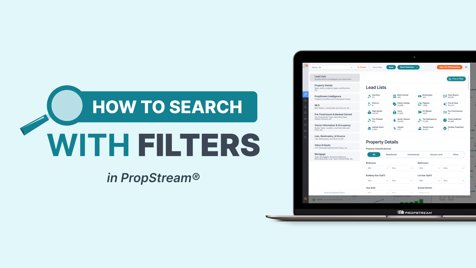 How To Search With Filters - PropStream Help Video Library