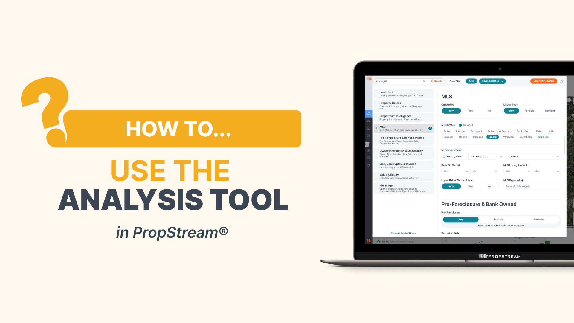 How to Utilize the Analysis Tool on PropStream